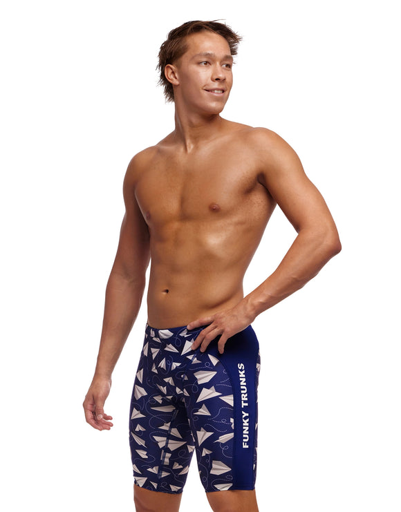 Funky Trunks Paper Plain Swim Training Jammers - Blue | Simply Swim ...