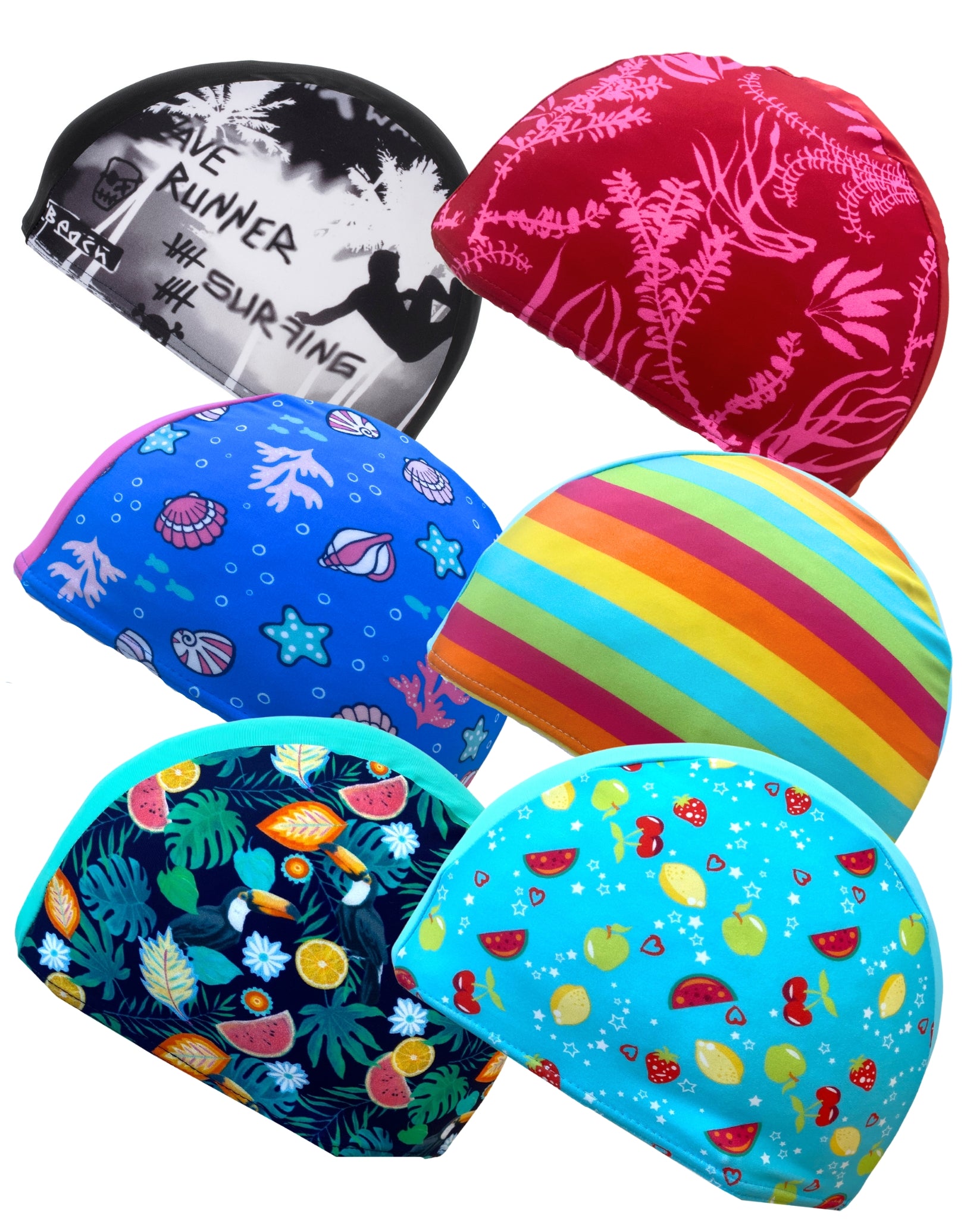 Fashy Junior Lycra Swim Cap - Multicoloured | Simply Swim | Simply Swim UK