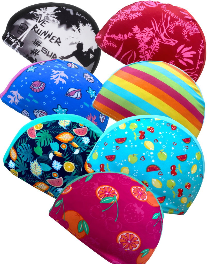 Fashy Junior Lycra Swim Cap - Multicoloured | Simply Swim | Simply Swim UK
