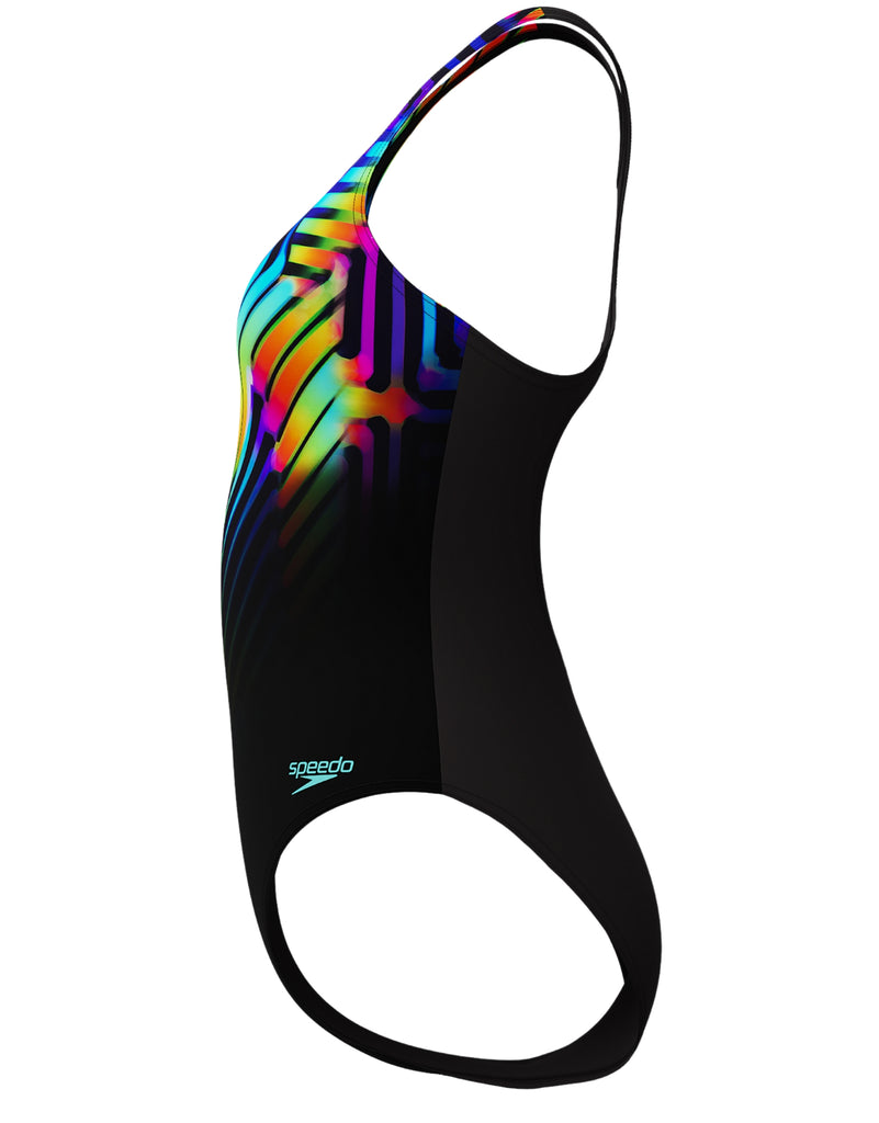 Speedo Digital Placement Medalist Swimsuit - Black/Multi | Simply Swim ...