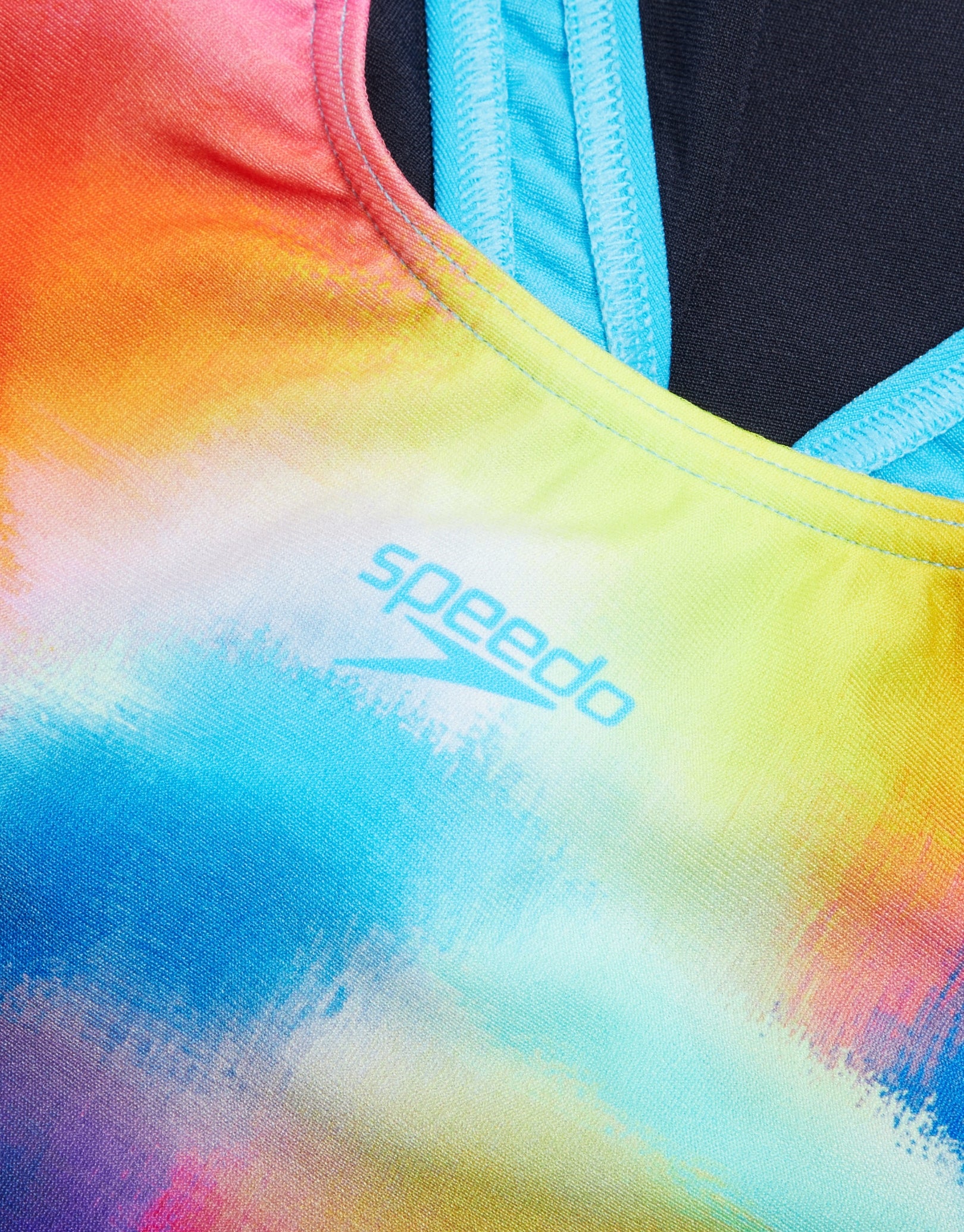 Speedo Girls Digital Placement Splashback Swimsuit - Navy/Blue | Simply ...