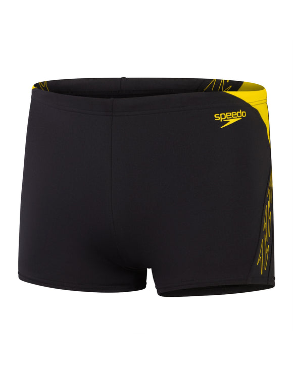 Speedo Hyperboom Splice Aquashort - Black/Yellow | Simply Swim | Simply ...