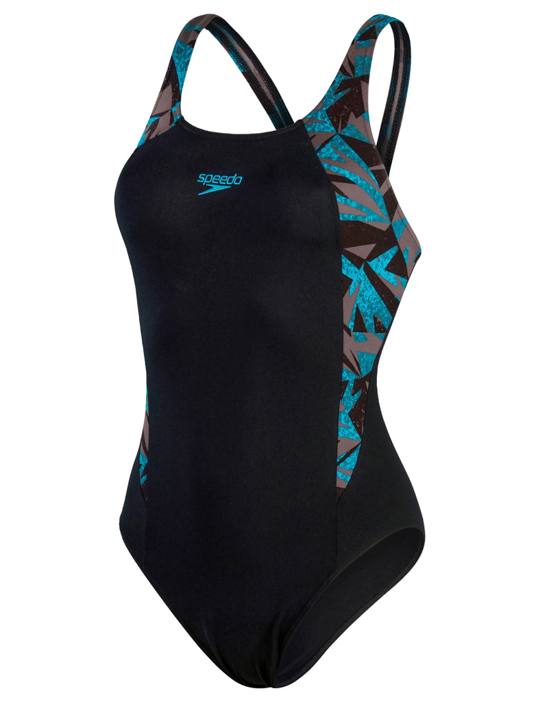 Speedo Hyperboom Splice Muscleback - Black/Blue | Simply Swim | Simply ...