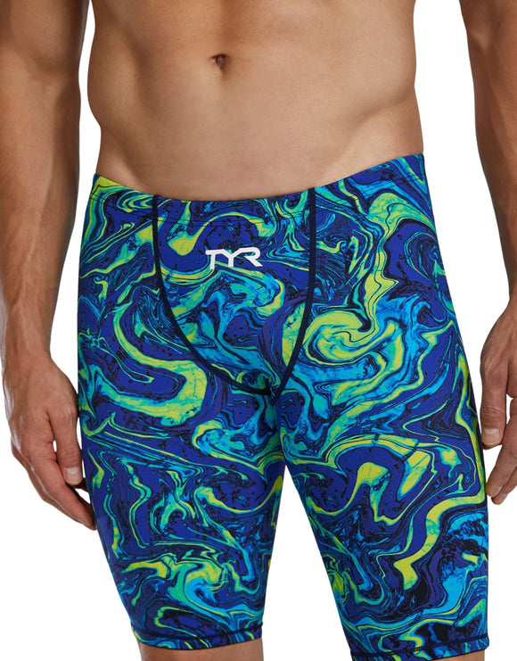 TYR Thresher Hyperblitz Swim Jammer - Blue/Green | Simply Swim | Simply ...