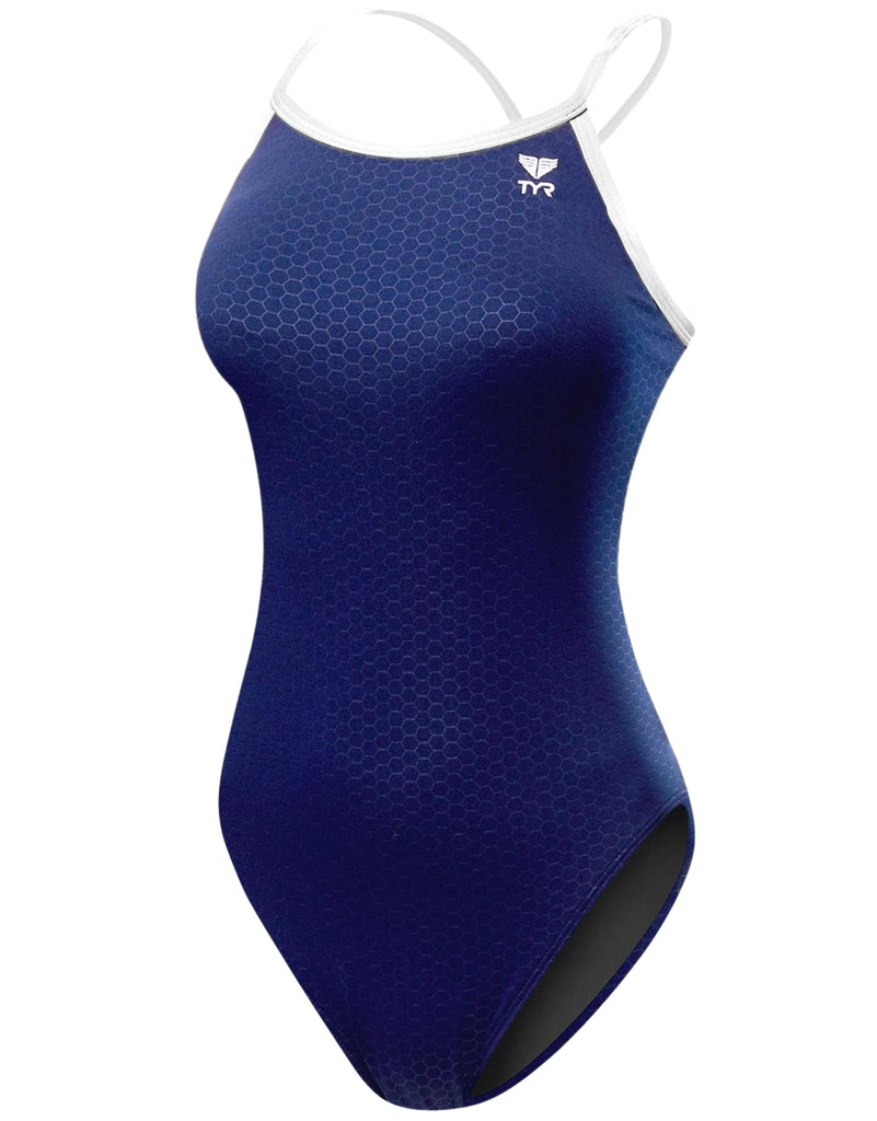 TYR HEXA Durafast Elite Diamondfit Swimsuit - Black/Blue | Simply Swim ...