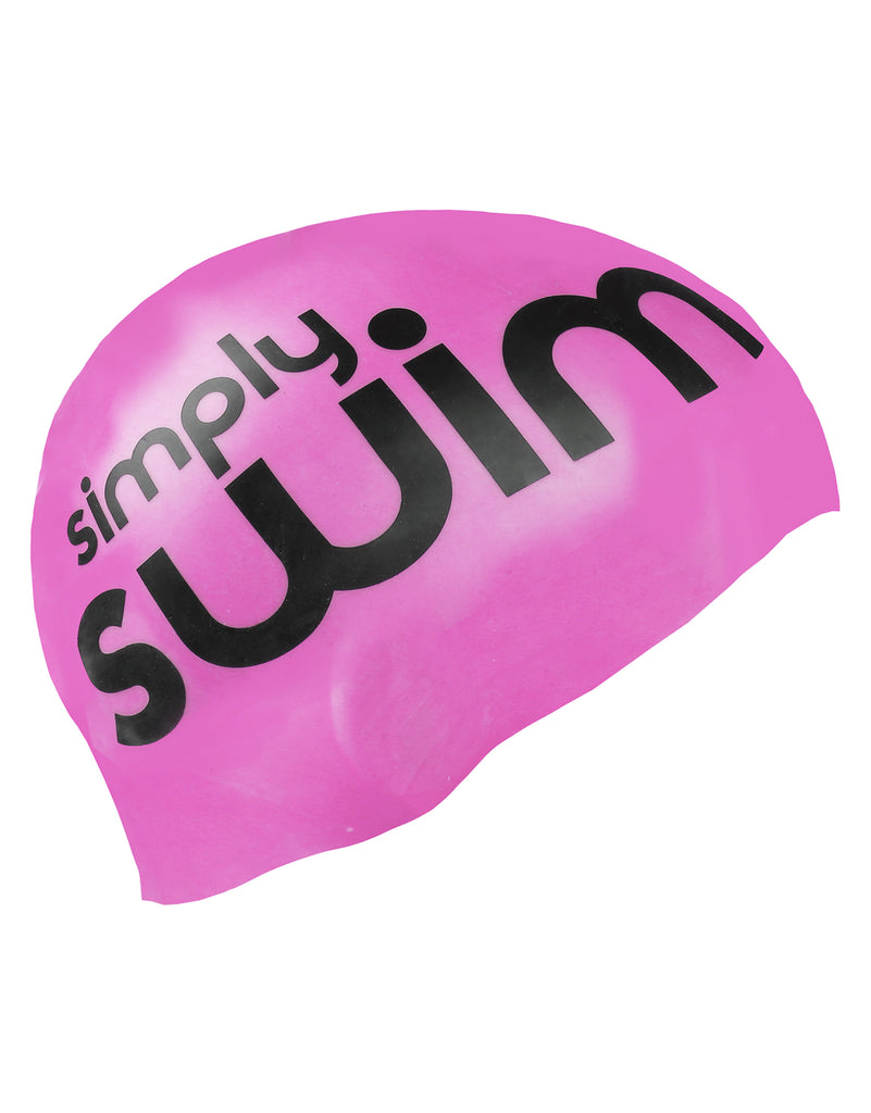 Simply Swim Silicone Swim Cap - High Vis Pink | Simply Swim UK